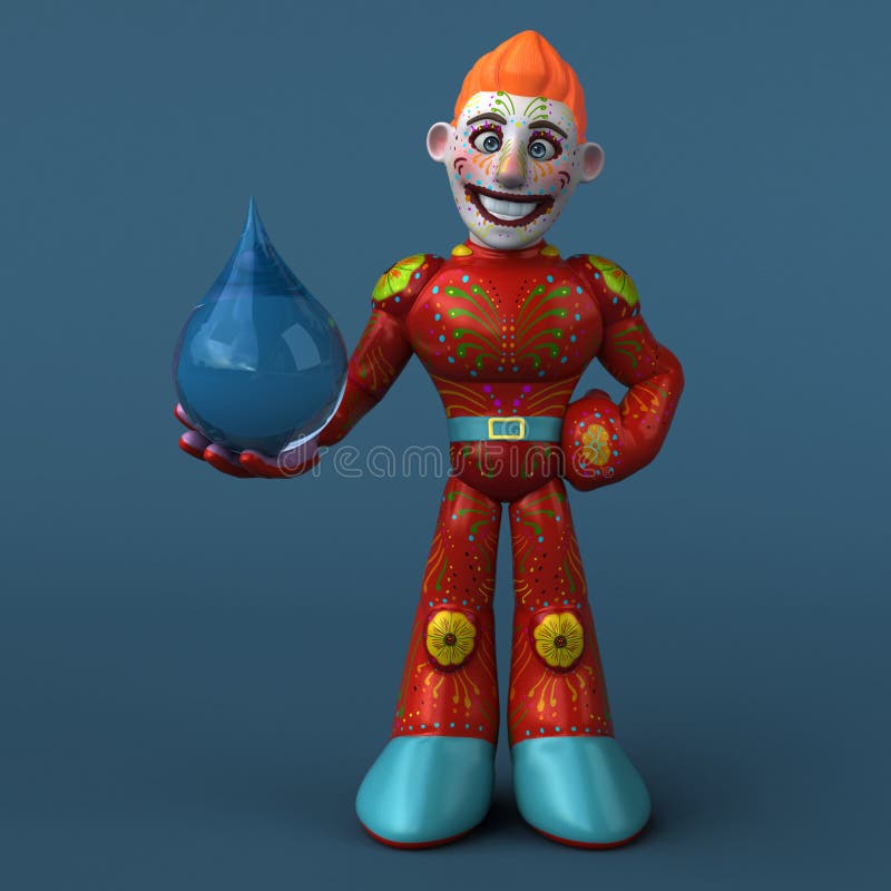 Mexican Hero - 3D Illustration Stock Illustration - Illustration of ...