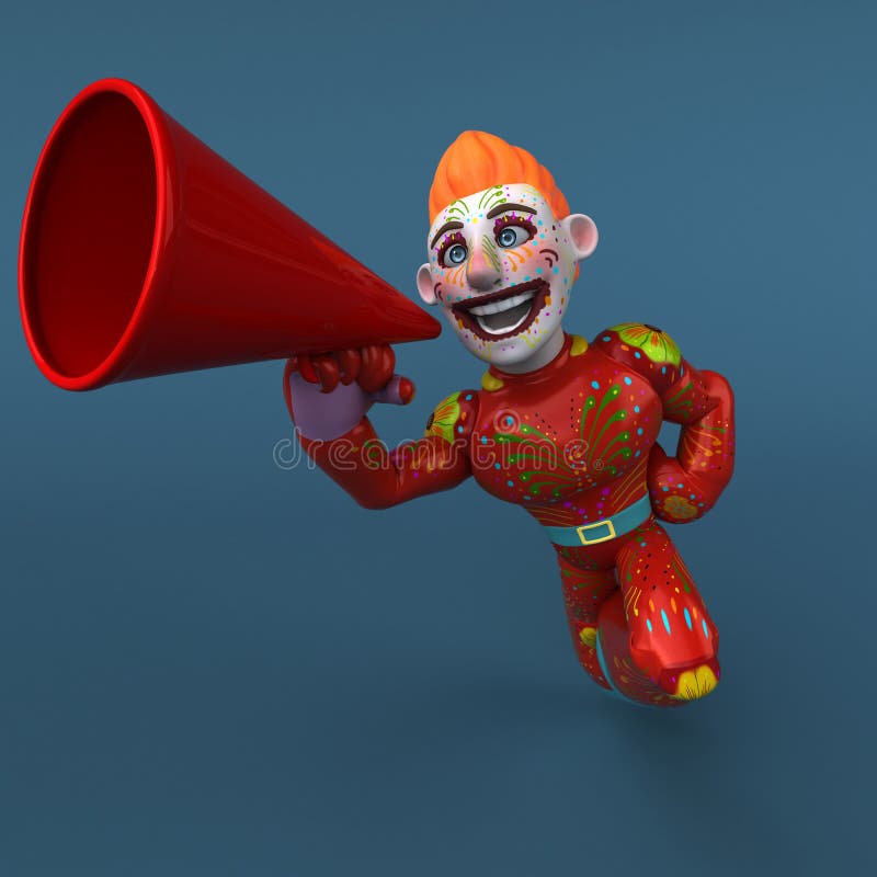 Mexican Hero - 3D Illustration Stock Illustration - Illustration of ...