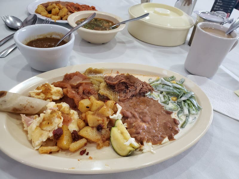 Mexican Homemade Buffet stock image. Image of mexican - 233992119