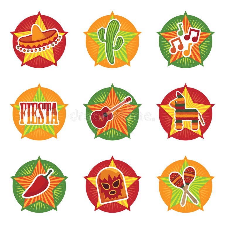 Mexican Fiesta Icons Stock Illustrations – 1,288 Mexican Fiesta Icons ...