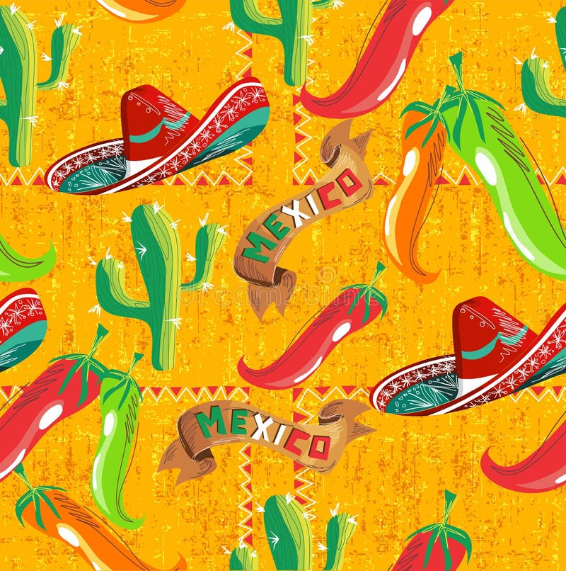 Mexican Fabric Pattern stock vector. Illustration of repeatable - 19104204