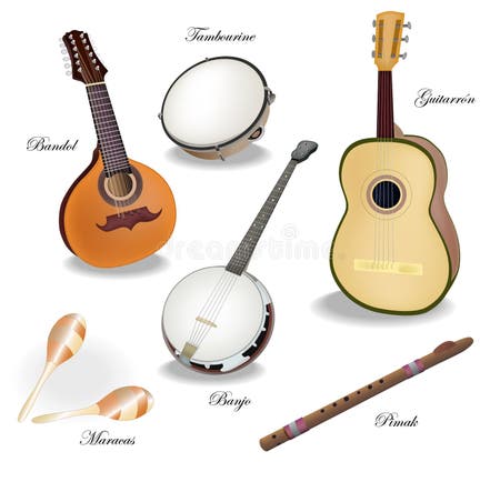 Mexican Instruments stock illustration. Illustration of perform - 48588237