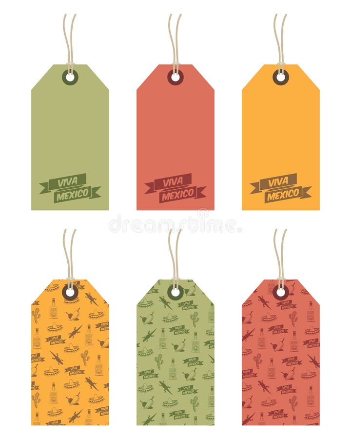 Mexican tags stock vector. Illustration of emblem, transparencies ...