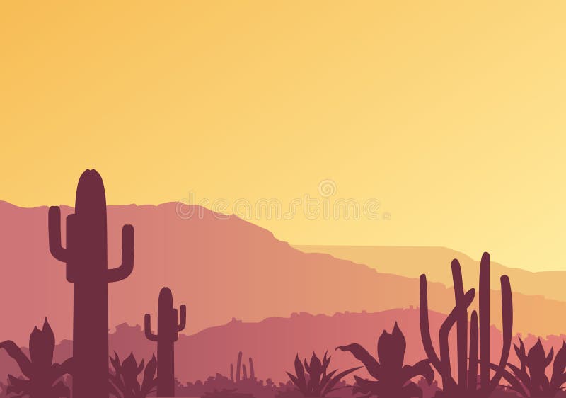 Mexican landscape stock vector. Illustration of summer - 5935960