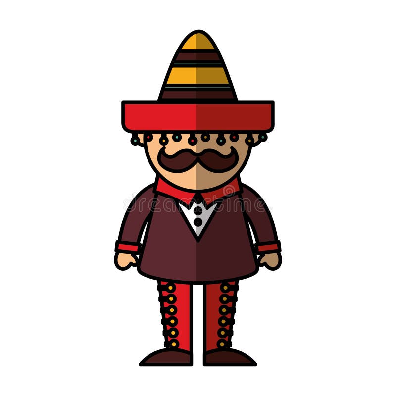 Mexican Man Avatar Character Stock Vector - Illustration of isolated ...