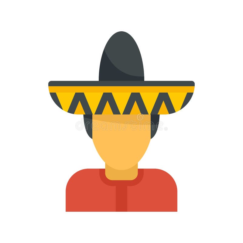 Mexican Man Avatar Icon Flat Isolated Vector Stock Vector ...