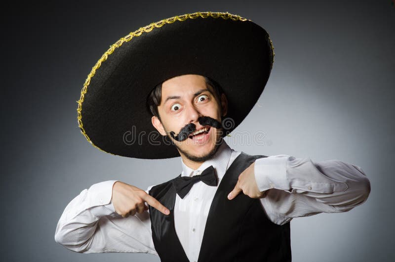 Mexican man in funny stock image. Image of mexican, happy - 42389345