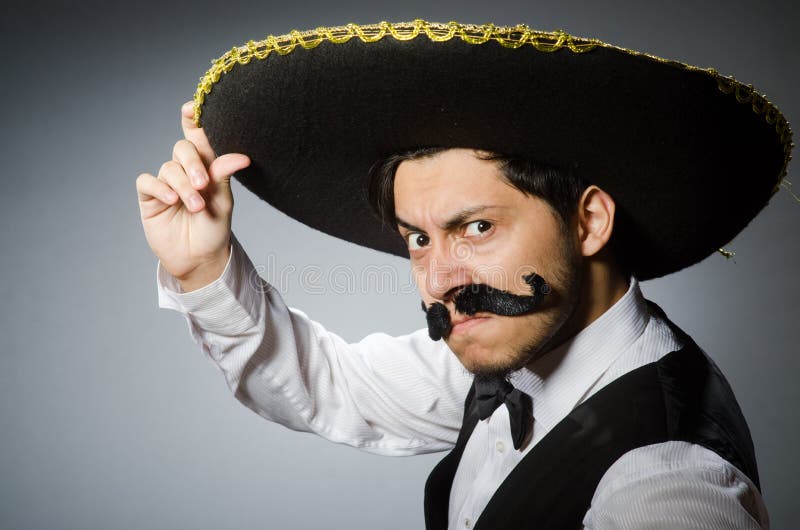 Mexican man stock image. Image of retro, happy, poncho - 43187057