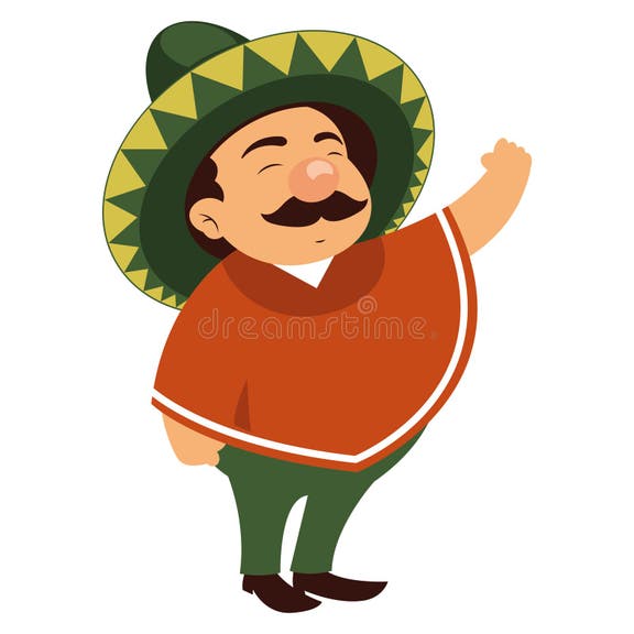 Mexican man illustration stock vector. Illustration of culture - 296865675