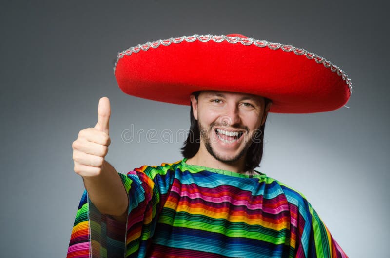 The Mexican Man with Thumbs Up Stock Image - Image of excited, happy ...