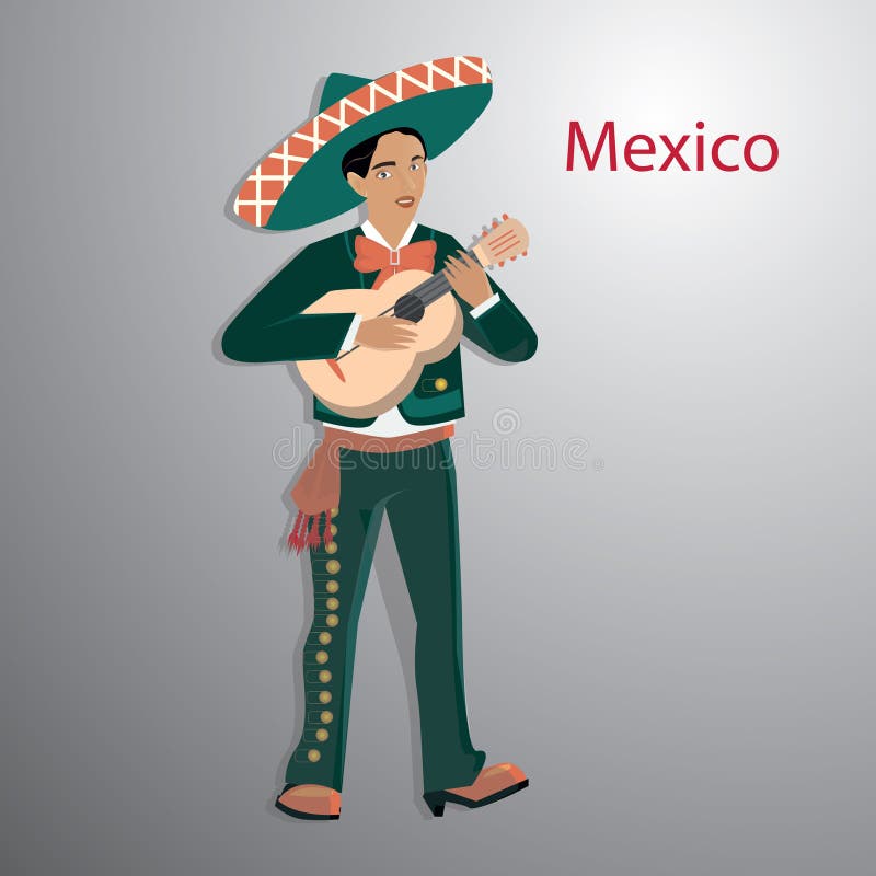 Mexican Man. Vector Illustration Decorative Design Stock Vector ...