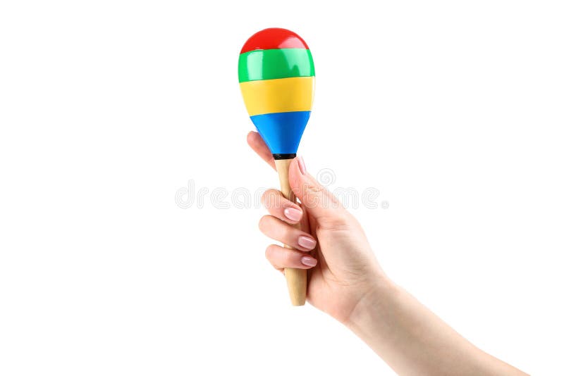 Mexican Maraca on White Background Stock Image - Image of caribbean ...