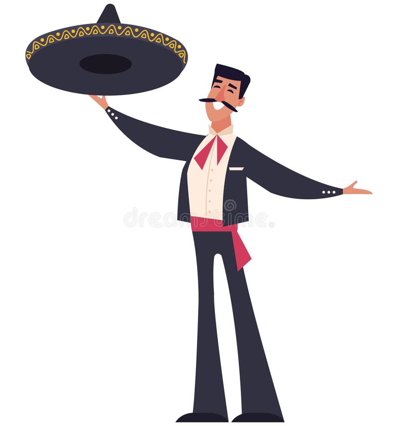 Mexican mariachi man stock vector. Illustration of latin - 294572294