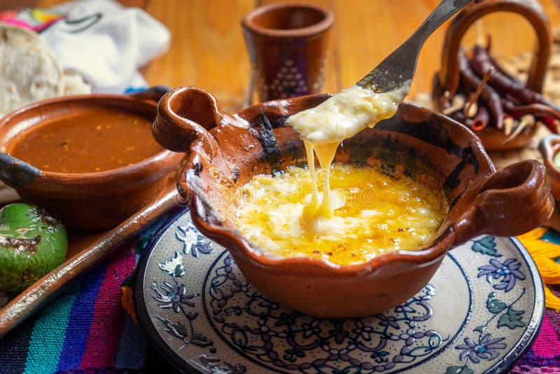 Mexican Melted Cheese `fundido` Stock Image - Image of gourmet, dish ...