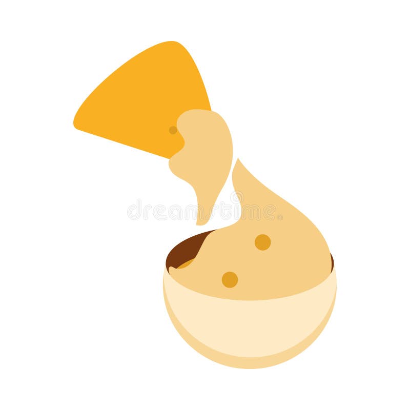 Mexican Nacho Cheese Cream Food Flat Icon Stock Vector - Illustration ...