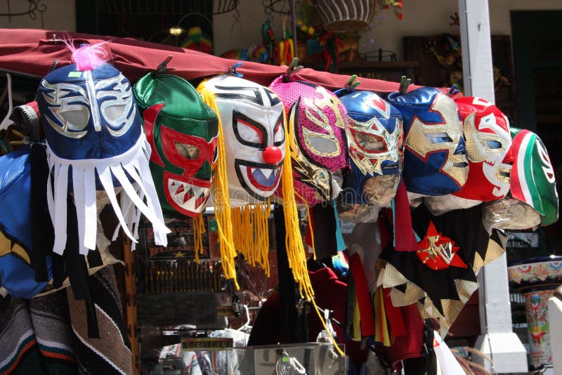 Mexican painted masks stock photo. Image of material, playthings - 9800918