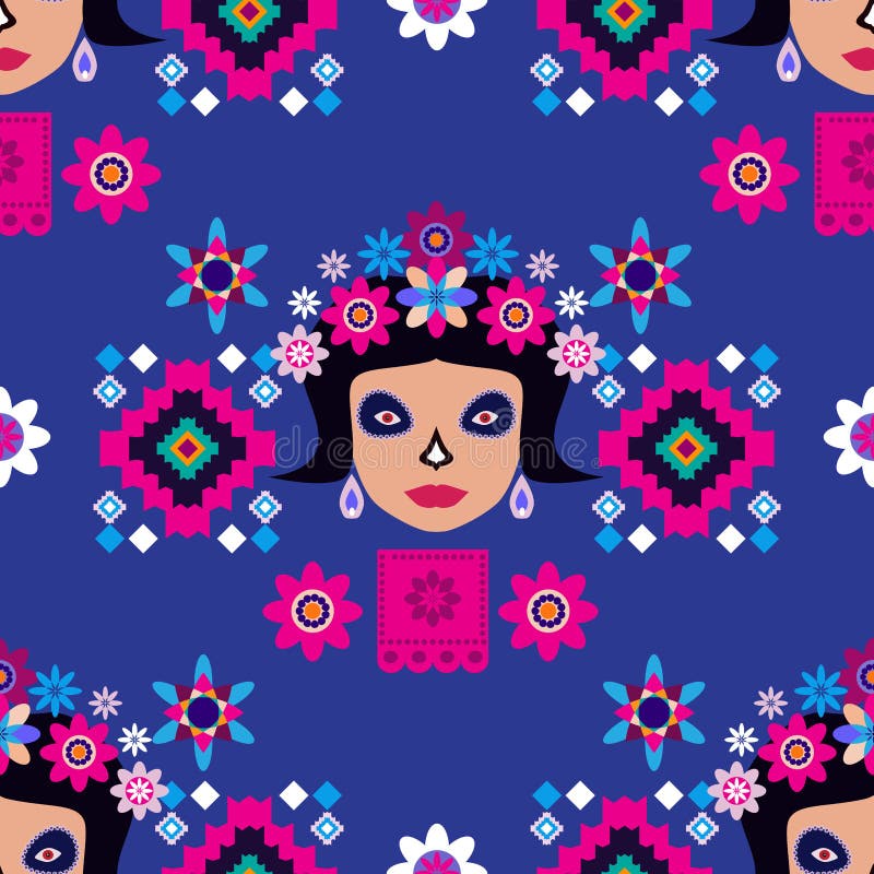 Mexican pattern 13 stock vector. Illustration of halloween - 198760954