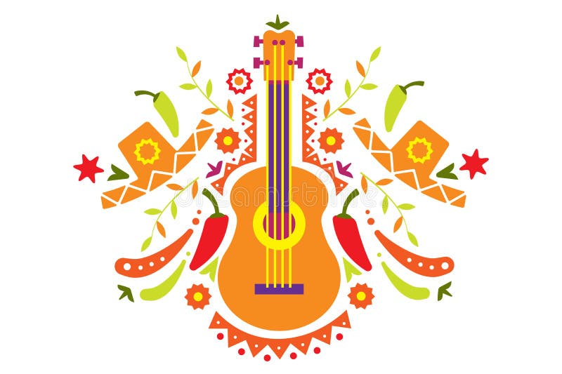 Mexican Pattern, Traditional Symbols of Mexico Vector Illustration ...