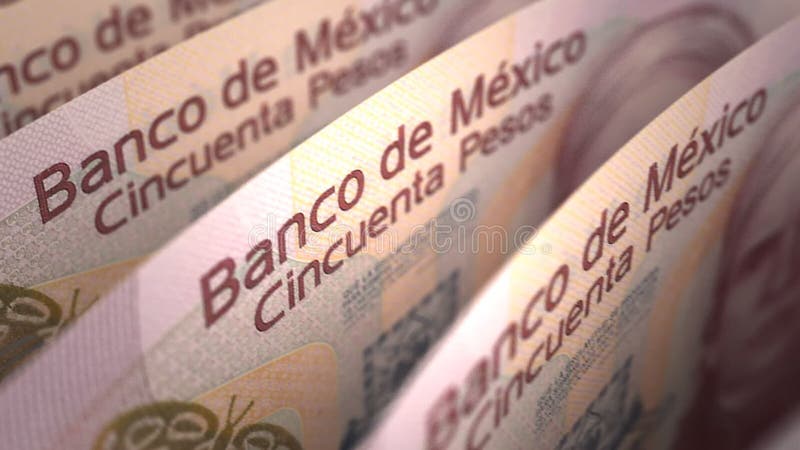 Mexican Pesos Bills Rain Green Screen Stock Video - Video of account ...