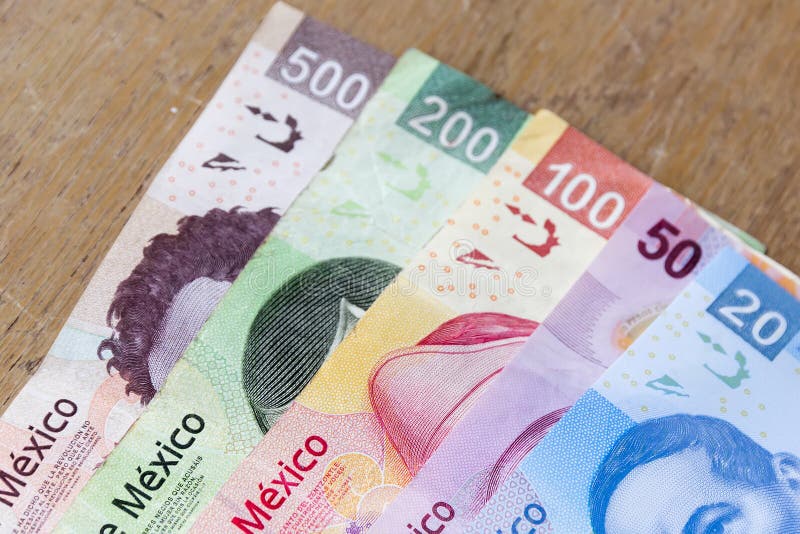Mexican Pesos stock photo. Image of savings, bill, coins - 54996952