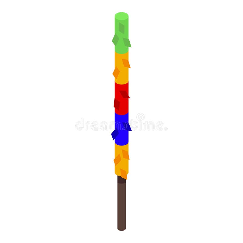 Mexican Pinata Stick Icon Isometric Vector. Mexico Party Stock Vector ...