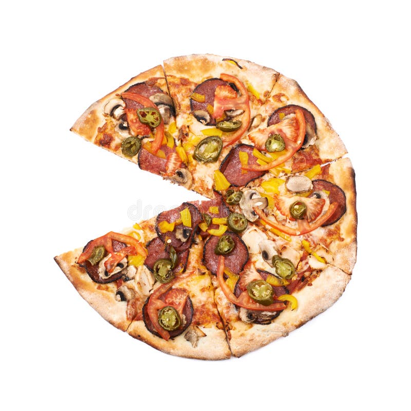 Mexican pizza isolated stock photo. Image of mozzarella - 73179432