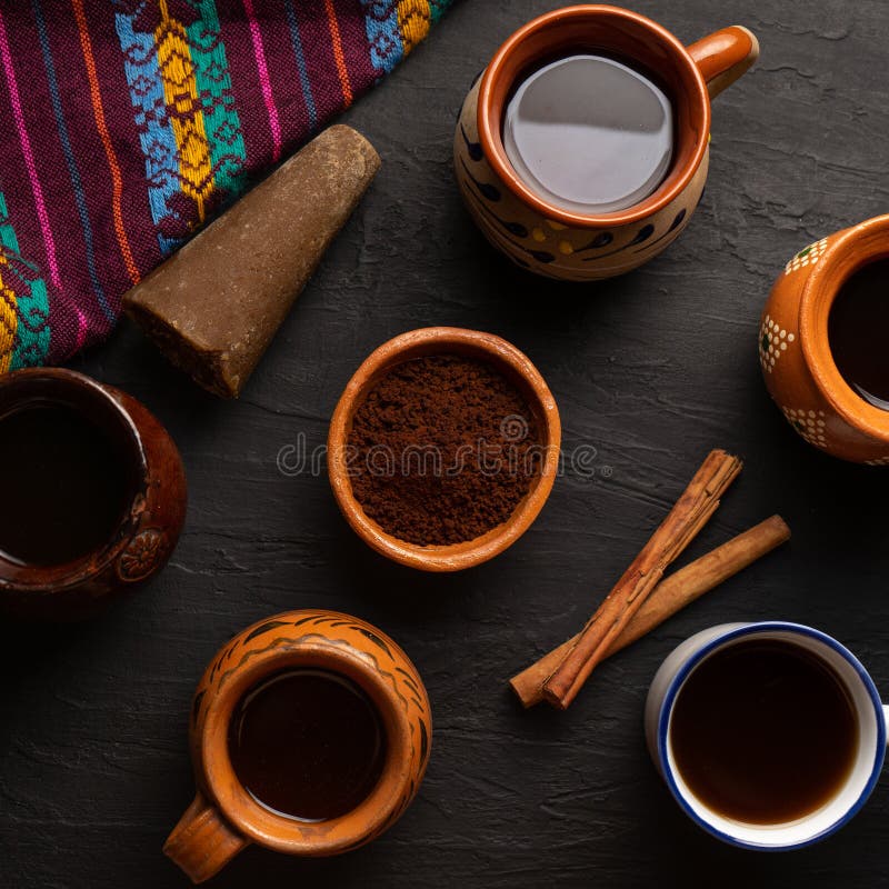 Mexican Pot Coffee with Cinnamon and Piloncillo Stock Photo - Image of ...