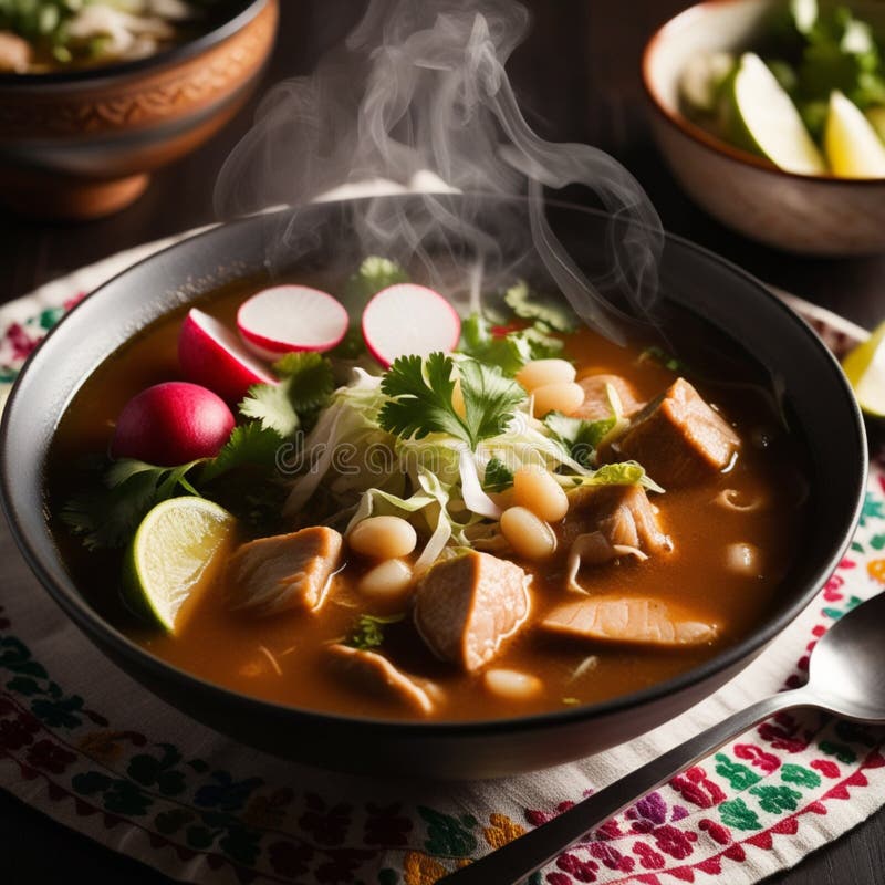 Traditional Mexican Pozole. a Hearty Feast Stock Photo - Image of ...