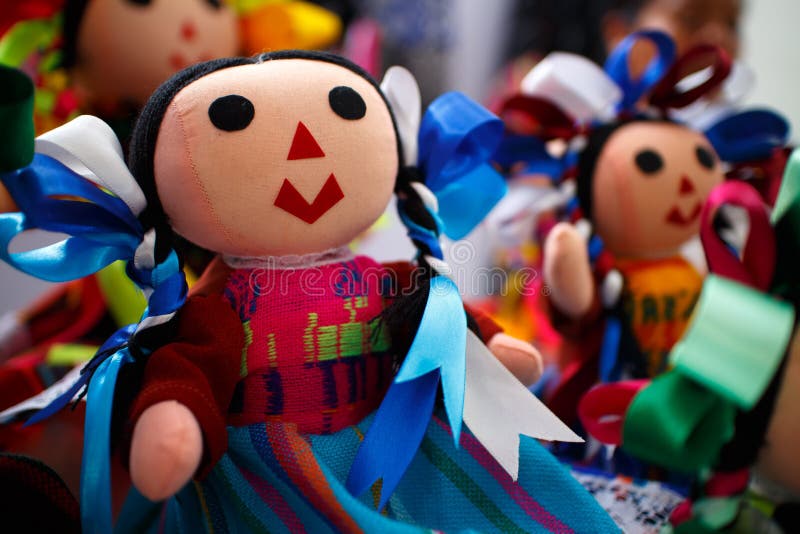 Mexican Rag Doll in a Traditional Dress on a Mexican Village Stock ...