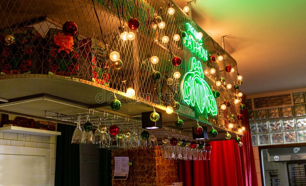 Mexican Restaurant Interior. Bar Stock Photo - Image of fashion, plant ...