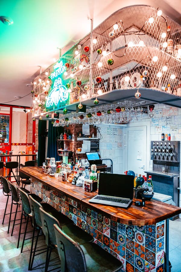 Mexican Restaurant Interior. Bar Counter Editorial Photo - Image of ...