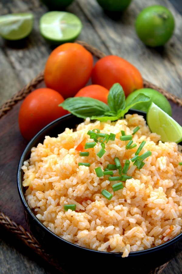 Mexican Rice stock image. Image of meat, black, dinner - 60996649