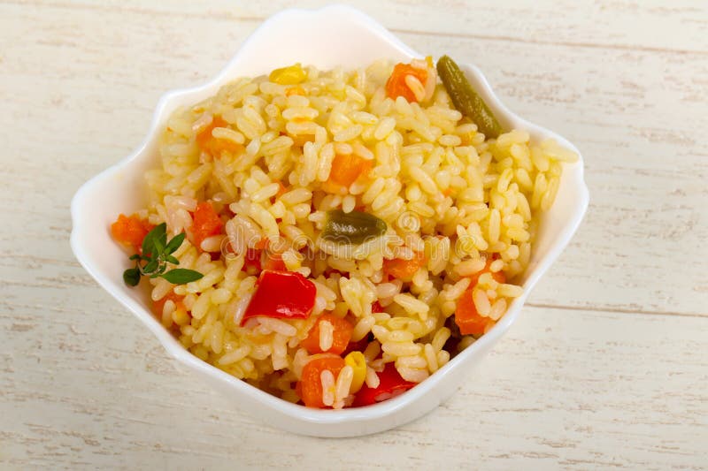 Mexican rice stock image. Image of healthy, rustic, bowl - 134090403