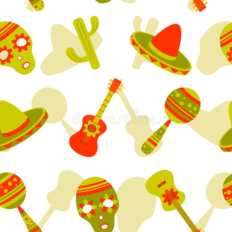 Mexican seamless pattern stock vector. Illustration of pattern - 31732968