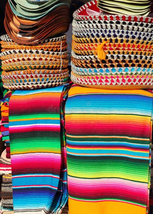 Colorful Mexican Serapes stock image. Image of sarape - 1932725
