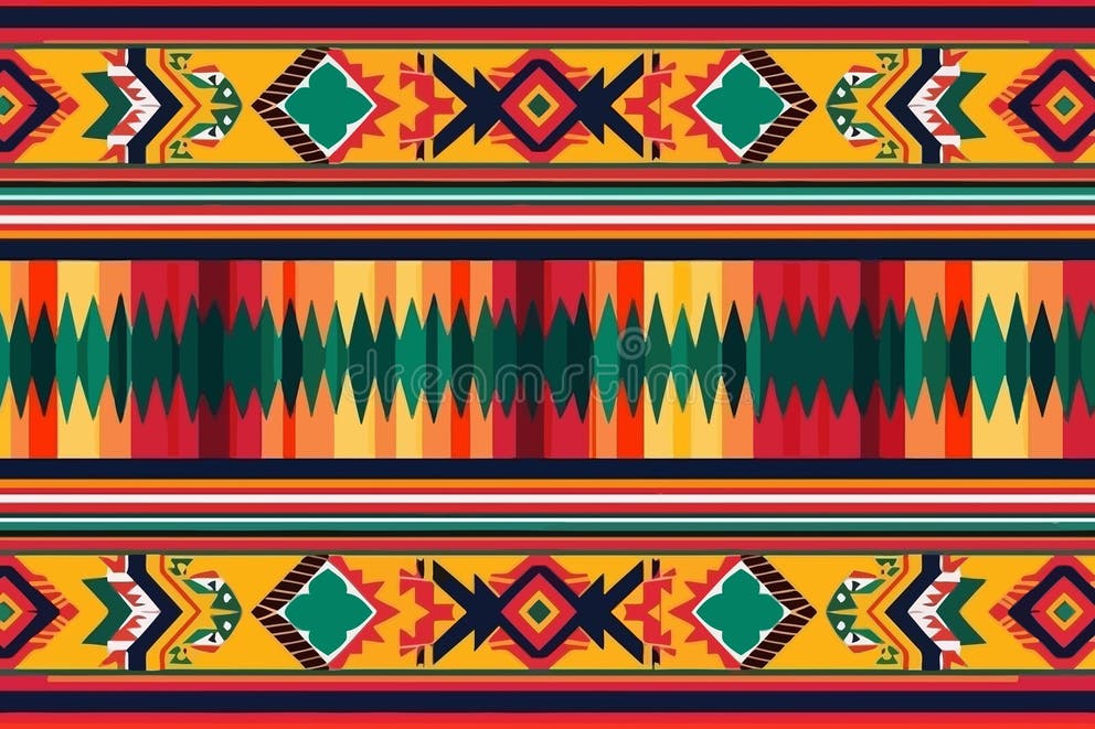 Mexican Serape Patterns Isolated Vector Style Stock Vector ...