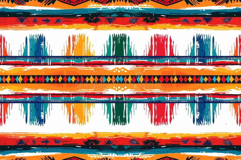 Mexican Serape Patterns Isolated Vector Style Stock Vector ...