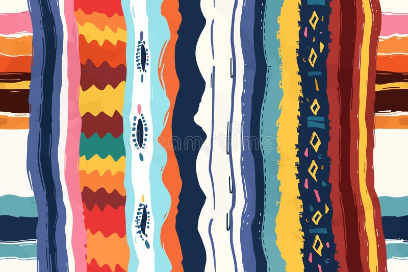 Mexican Serape Patterns Isolated Vector Style Stock Vector ...
