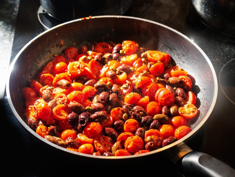 Mexican Style Dish Cooked on a Frying Pan, Stock Image - Image of ...