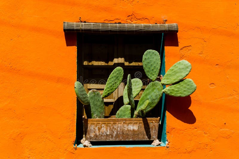Mexican window stock photo. Image of blue, mexican, orange - 51592482