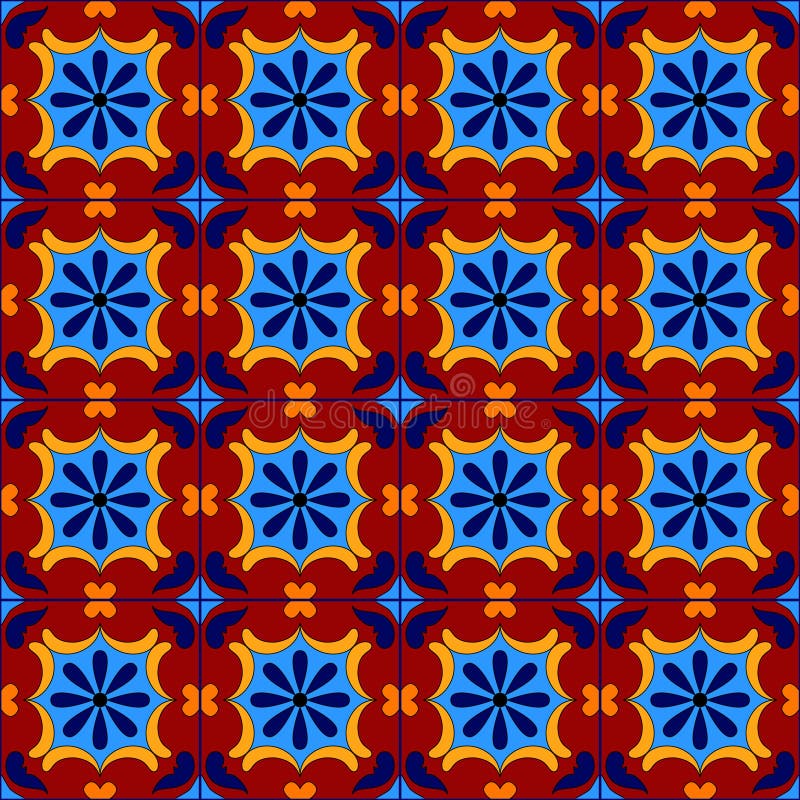 Mexican ceramic tile stock photo. Image of pattern, background - 45873810