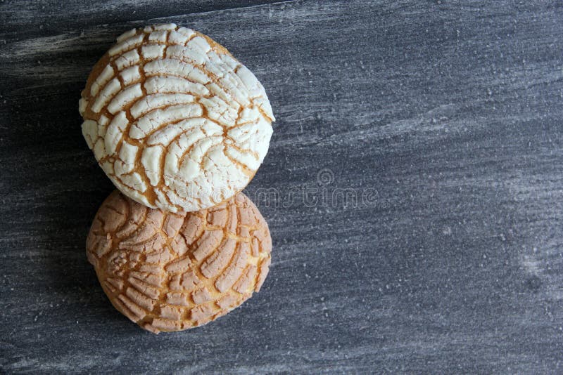 Mexican Sweet Bread, Vanilla Shell, Chocolate Shell Stock Photo - Image ...