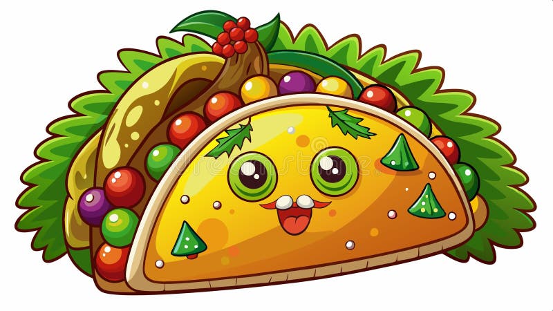 Mexican Taco of Christmas Tree Shape Isolated on White Background Stock ...
