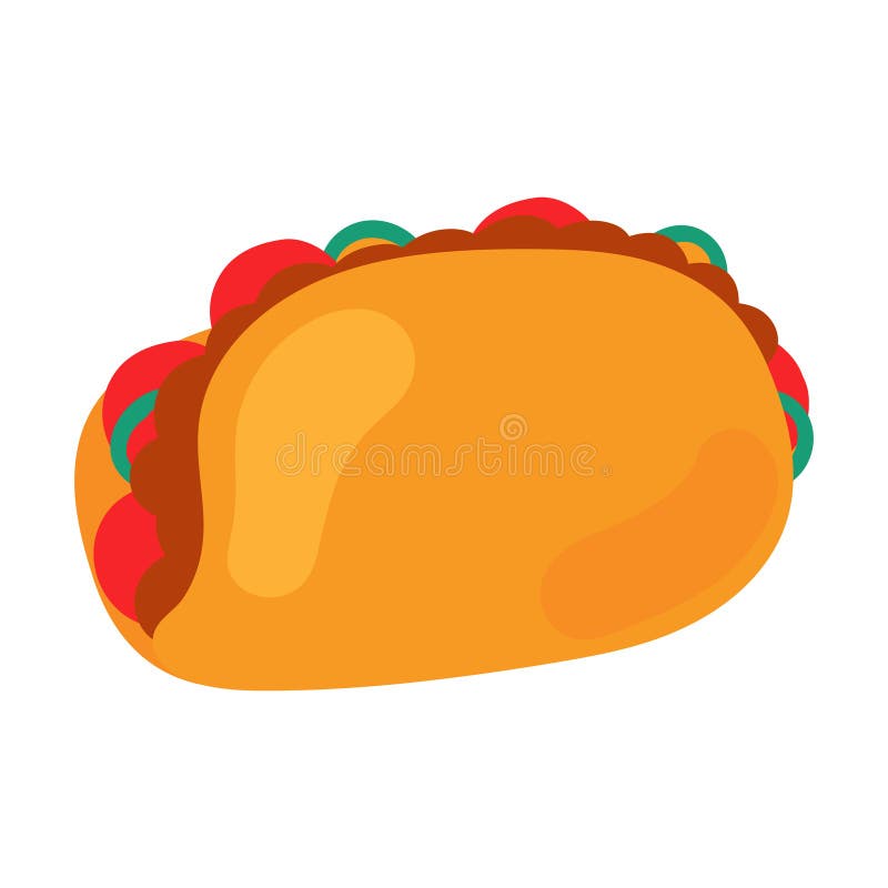 Mexican taco icon stock vector. Illustration of restaurant - 276961147
