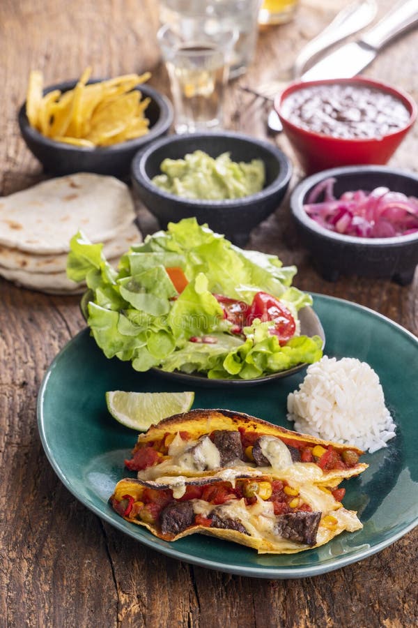 Mexican tacos stock image. Image of dish, taco, street - 268205631