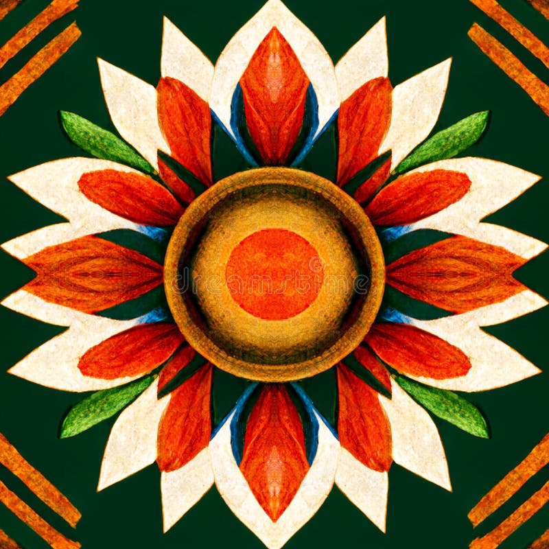 Mexican Talavera Tile Seamless Pattern Stock Illustration ...