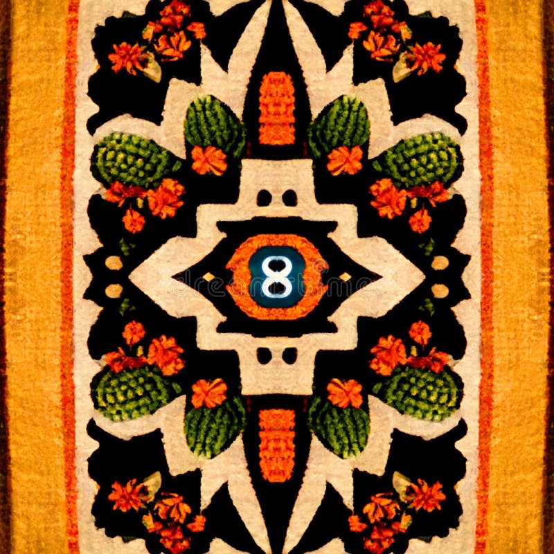 Mexican Talavera Tile Seamless Pattern Stock Illustration ...