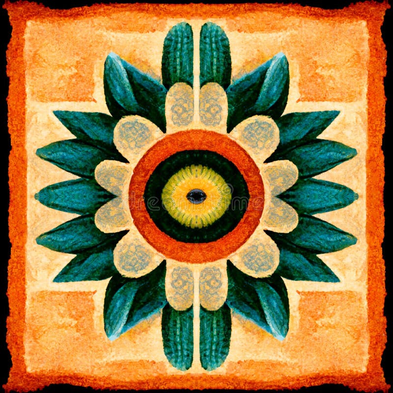 Mexican Talavera Tile Seamless Pattern Stock Illustration ...