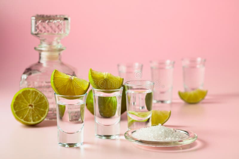 Mexican Tequila Lime Sea Salt Pink Background Stock Photos - Free ...