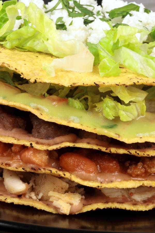 Mexican Tostadas for Dinner Stock Image - Image of meal, plate: 38259905